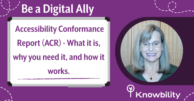 Be A Digital Ally Accessibility Conformance Report Acr What It Is Why You Need It And How